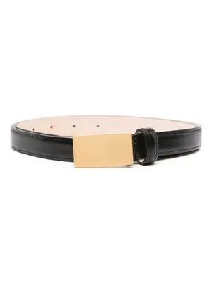 DEHANCHE Signet Leather Belt - Black