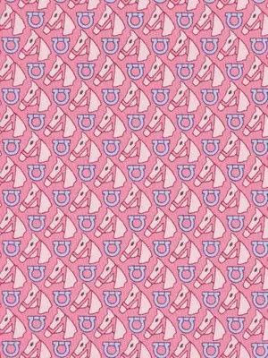 FERRAGAMO Equestrian Print Silk Neck Tie - Pink