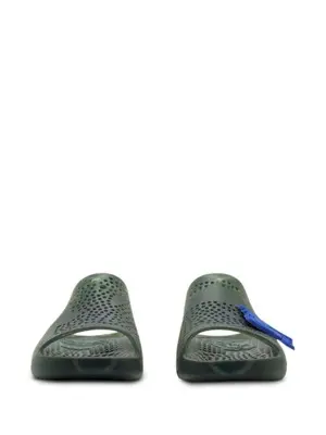 Burberry Stingray Logo-embellished Slides - Green