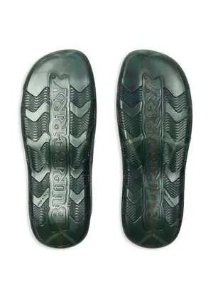 Burberry Stingray Logo-embellished Slides - Green