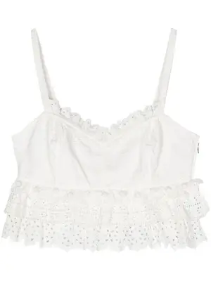 Ulla Johnson Clarissa Cotton Crop Top - White