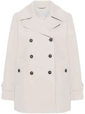 SAVE THE DUCK Logo-appliqué Trench Coat - Grey