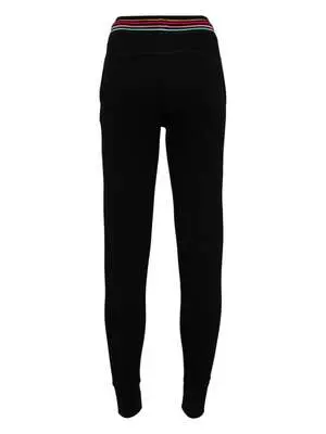Paul Smith Striped-waistband Skinny-cut Trousers - Black