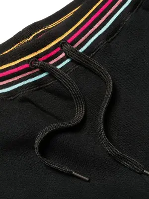 Paul Smith Striped-waistband Skinny-cut Trousers - Black