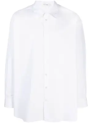 THE ROW Lukre Long-sleeve Cotton Shirt - White