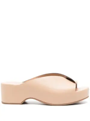 DEL CARLO Horus 11729 55mm Leather Sandals - Neutrals