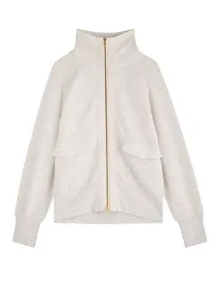 Varley Roxbury Stretch-jersey Sweatshirt - Ivory