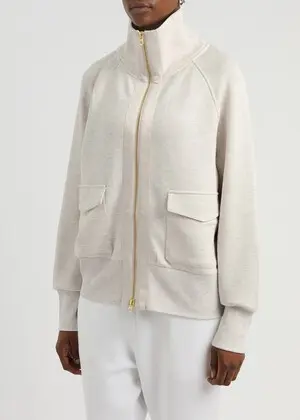 Varley Roxbury Stretch-jersey Sweatshirt - Ivory