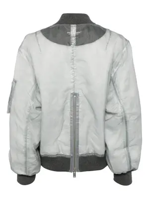 Undercover Floral-appliqué Layered Bomber Jacket