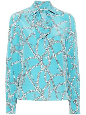 Zadig&Voltaire Tuile Logo-print Silk Blouse