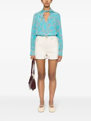 Zadig&Voltaire Tuile Logo-print Silk Blouse