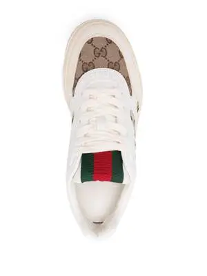 Gucci Re-web Panelled Sneakers - White