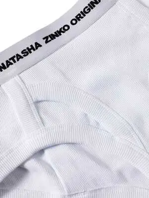 Natasha Zinko Logo-waistband Stretch-cotton Briefs