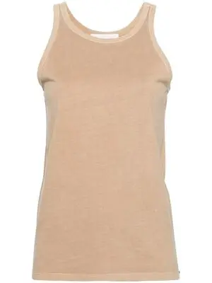 Sportmax Scoop-neck Tank Top - Neutrals