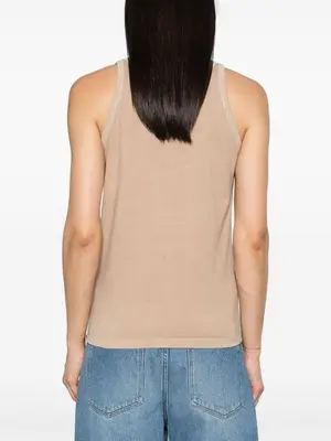Sportmax Scoop-neck Tank Top - Neutrals