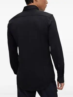 Hugo Stretch Button-up Shirt - Black