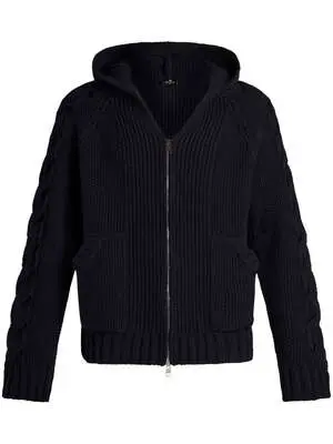 Etro Cable-knit Zip-up Hoodie
