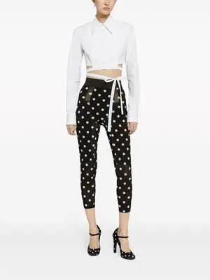 Dolce & Gabbana Criss-cross Cropped Shirt