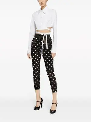 Dolce & Gabbana Criss-cross Cropped Shirt