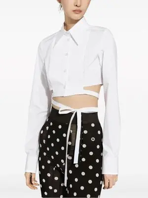 Dolce & Gabbana Criss-cross Cropped Shirt