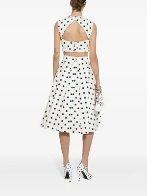 Dolce & Gabbana Polka Dot Corset Top - White