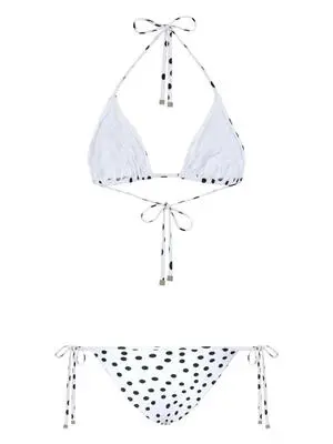 Dolce & Gabbana Polka Dot-print Bikini Set - White