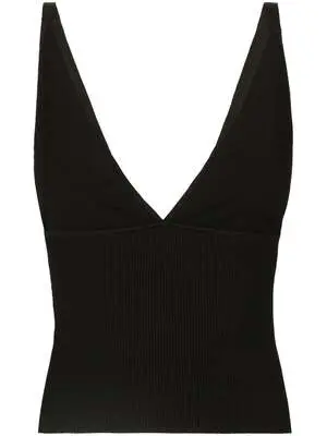 Dolce & Gabbana Ribbed-knit Cropped Tank Top