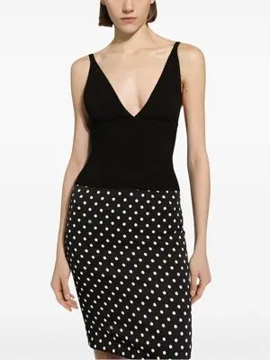 Dolce & Gabbana Ribbed-knit Cropped Tank Top