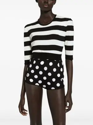 Dolce & Gabbana Polka-dot High-waisted Shorts