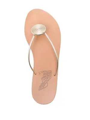 ANCIENT GREEK SANDALS Strovilos Leather Flip Flops