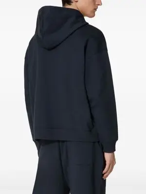 Valentino Garavani Zip-up Hoodie With Logo Print - Blue