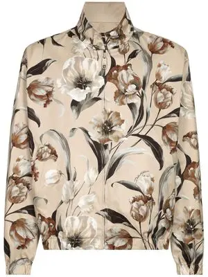 Dolce & Gabbana Reversible Floral Print Jacket - Neutrals