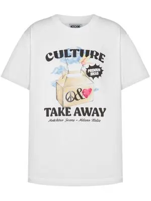 Moschino Graphic-print Cotton T-shirt - White