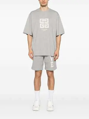 Givenchy 4g-motif Cotton T-shirt - Grey