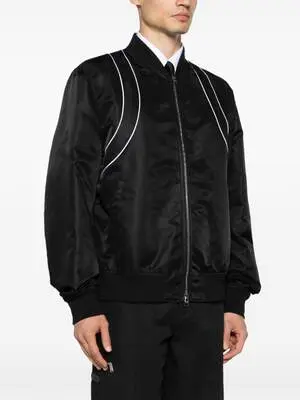 Alexander McQueen Piped-trim Zip-up Bomber Jacket