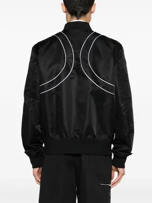 Alexander McQueen Piped-trim Zip-up Bomber Jacket