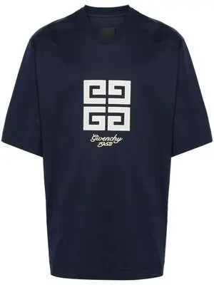 Givenchy 4g-motif Cotton T-shirt - Blue