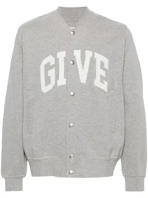 Givenchy Mélange-effect Cotton Track Jacket - Grey