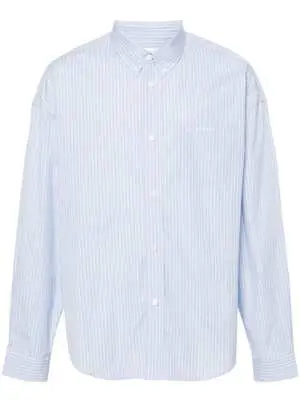 Givenchy Halo-stripe Cotton Shirt - Blue