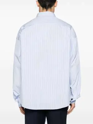 Givenchy Halo-stripe Cotton Shirt - Blue