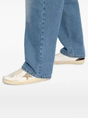 GOLDEN GOOSE Mid Star Glitter Sneakers - White