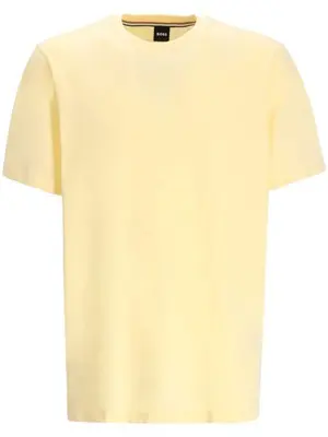 BOSS Cotton-jersey T-shirt With Logo Detail - Yellow