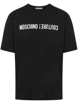 Moschino Logo-print Cotton T-shirt - Black