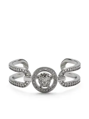 Versace Medusa '95 Crystal-embellished Cuff Bracelet - Silver