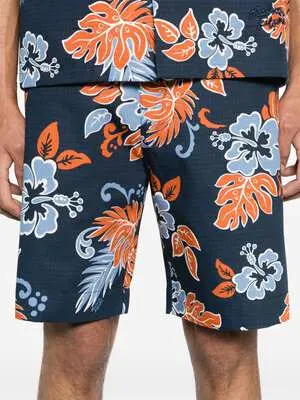 Maison Kitsuné Floral-print Ripstop Shorts