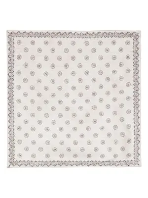 Brunello Cucinelli Graphic-print Silk Handkerchief - Neutrals