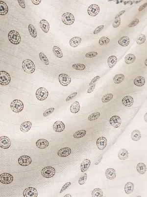 Brunello Cucinelli Graphic-print Silk Handkerchief - Neutrals