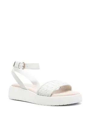 BUGATTI 45mm Kya Interwoven Leather Sandals - White