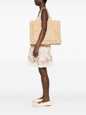 Zimmermann Raffia Interwoven-design Tote Bag