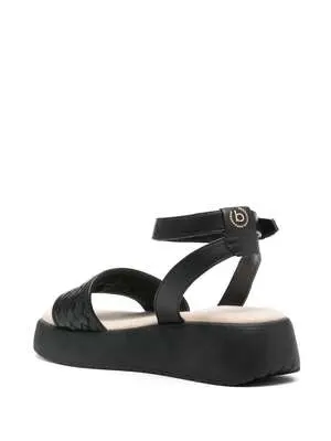 BUGATTI 45mm Kya Interwoven Leather Sandals - Black